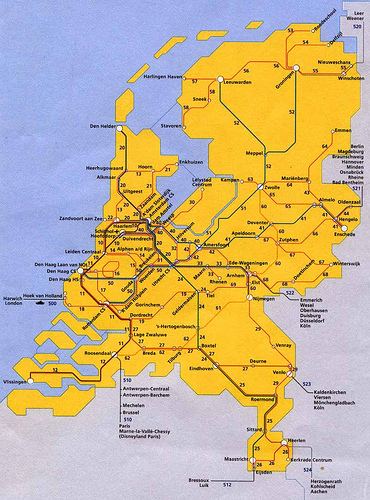 Holland Dutch train / rail maps
